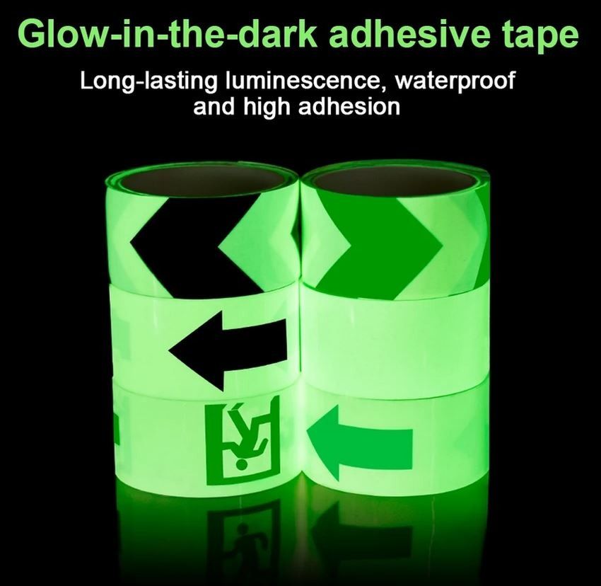 Glow In The Dark Safety Warning Tape Sticker, Commercial & Industrial ...