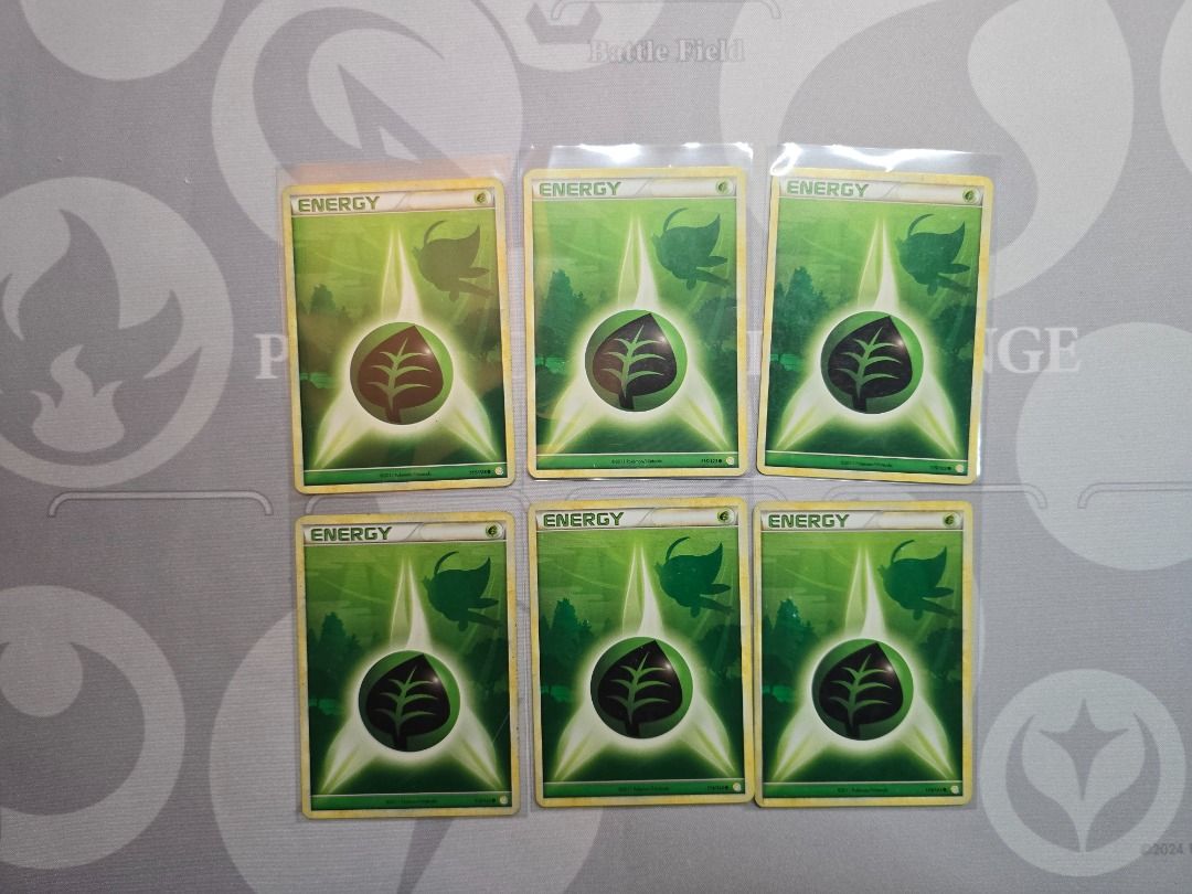 Grass, Fighting, and Lightning HeartGold & SoulSilver Energy Cards HGSS ...