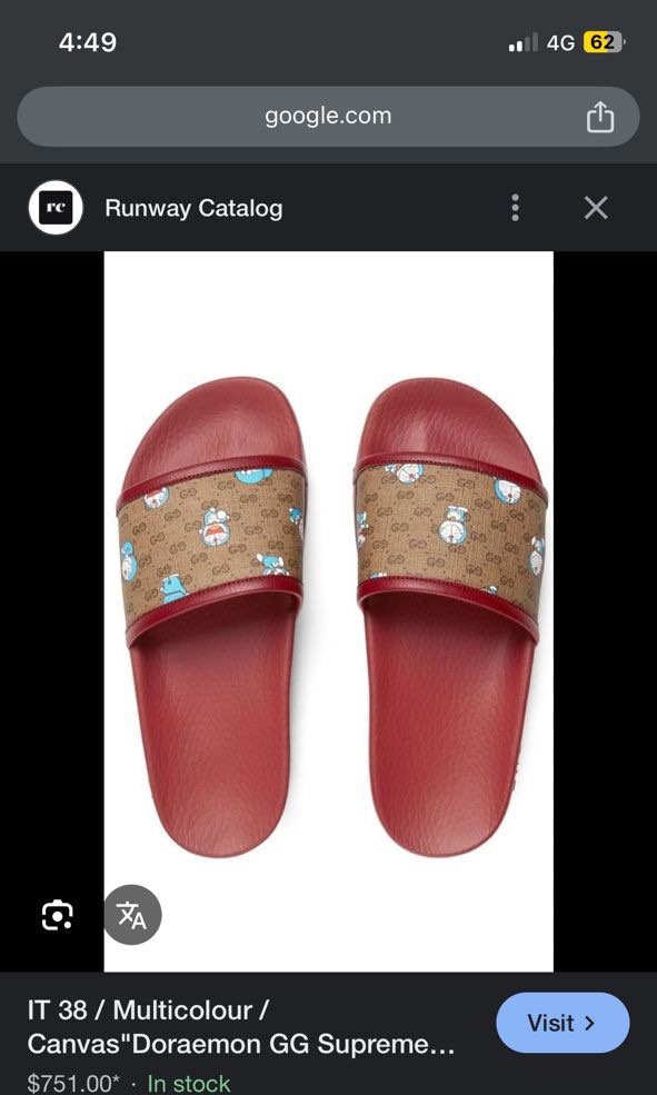 Gucci Doraemon GG Supreme Slides, Men's Fashion, Footwear, Flipflops ...