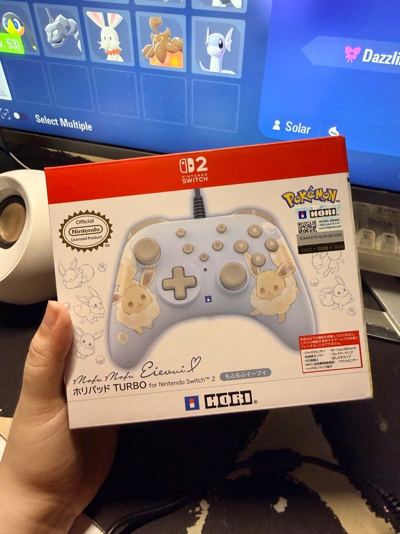 HORI Nintendo Switch 2 Turbo Controller - Eevee cottage core, Video ...