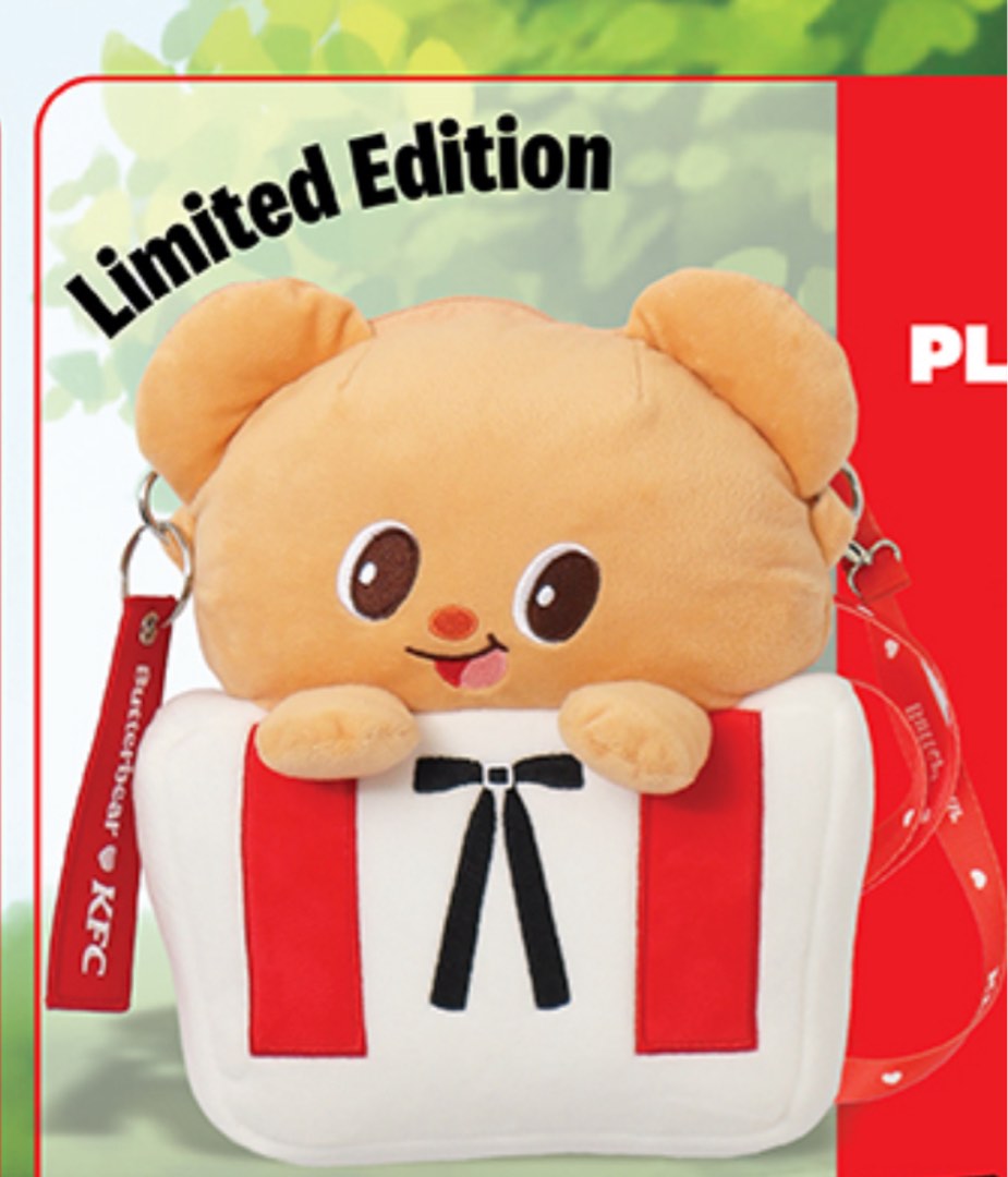 KFC Butterbear Limited Edition Plush Bag, Hobbies & Toys, Toys & Games ...