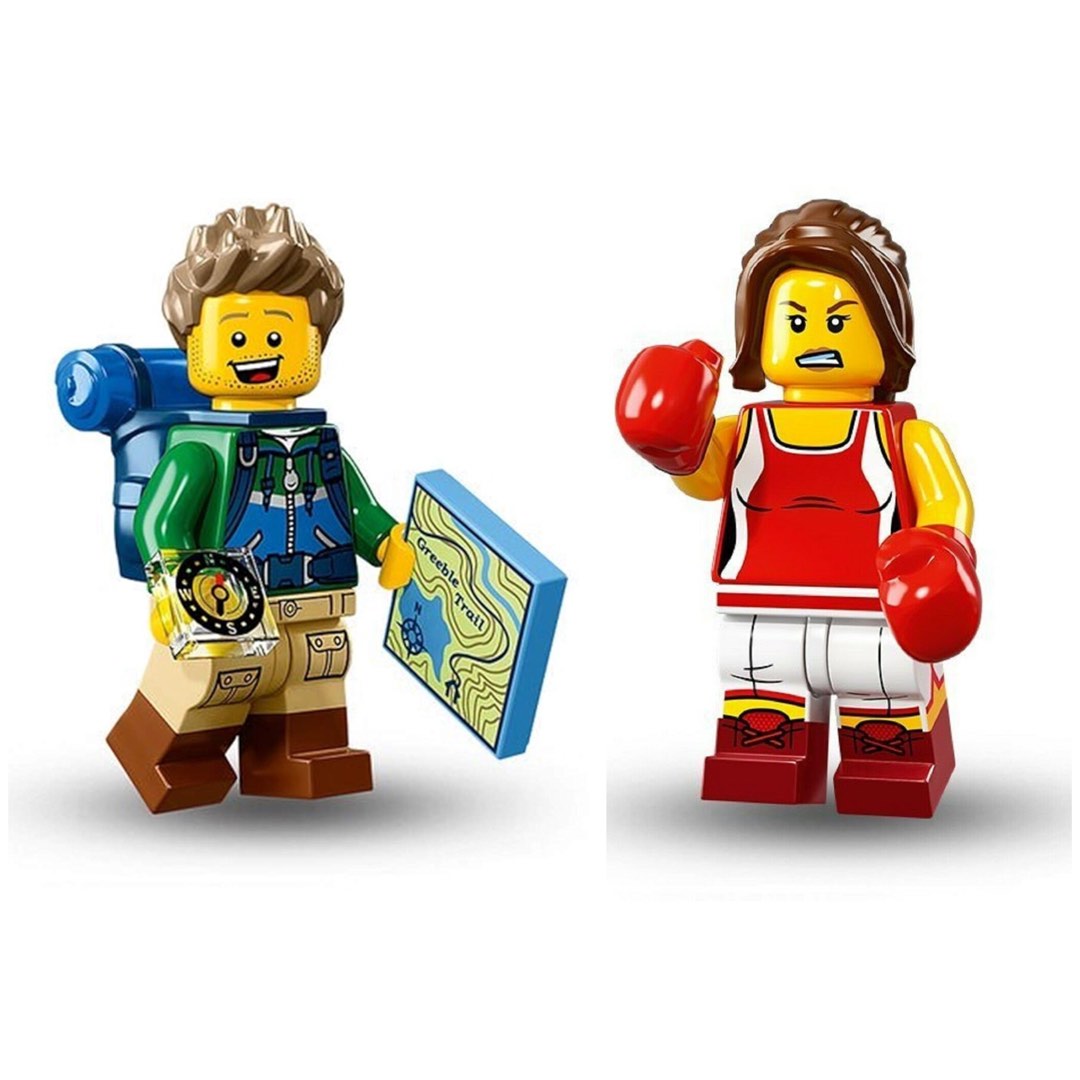 LEGO 71013 Collectible Minifigures Series 16 - Hiker and Kickboxer ...