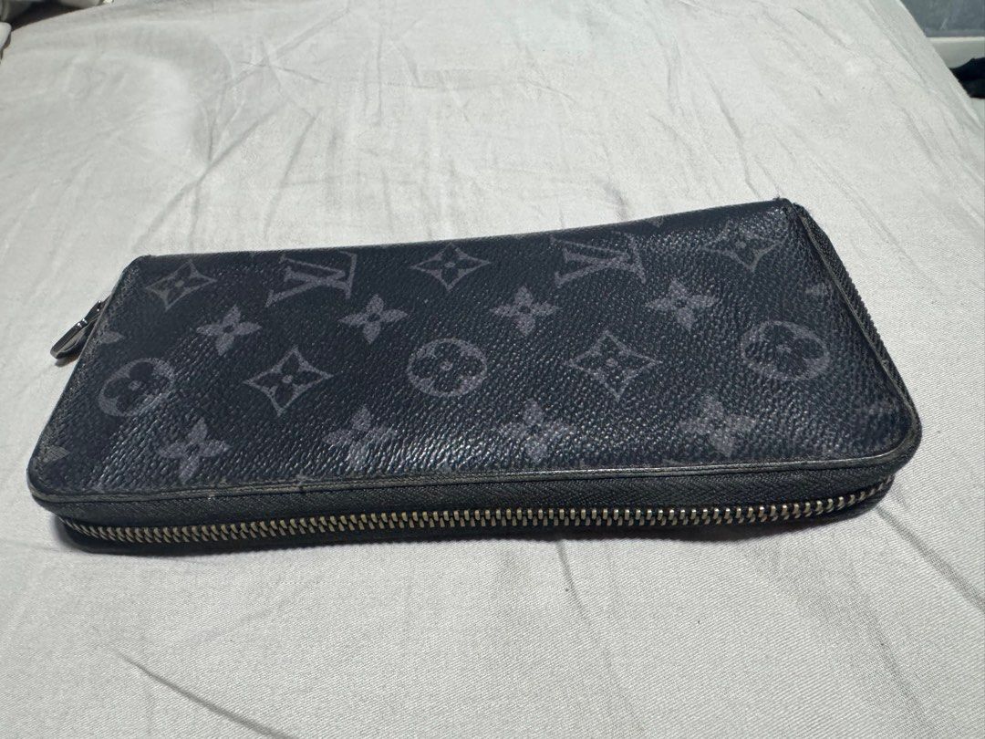 LV Zippy Monogram Eclipse Long wallet, Luxury, Bags & Wallets on Carousell