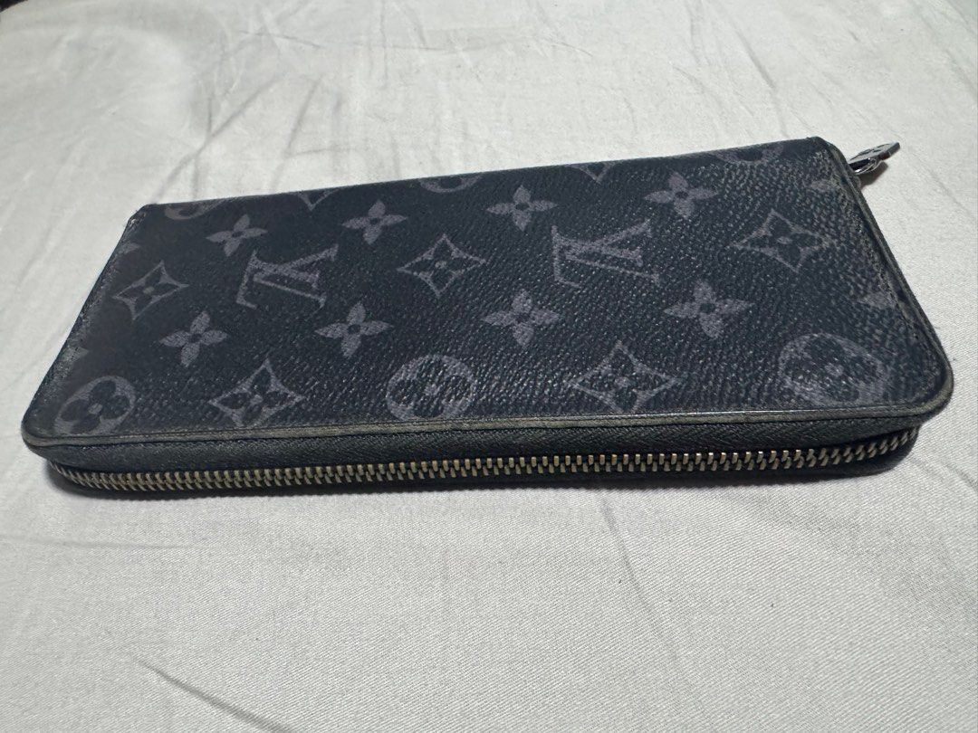 LV Zippy Monogram Eclipse Long wallet, Luxury, Bags & Wallets on Carousell