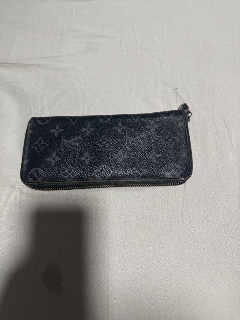 LV Zippy Monogram Eclipse Long wallet, Luxury, Bags & Wallets on Carousell