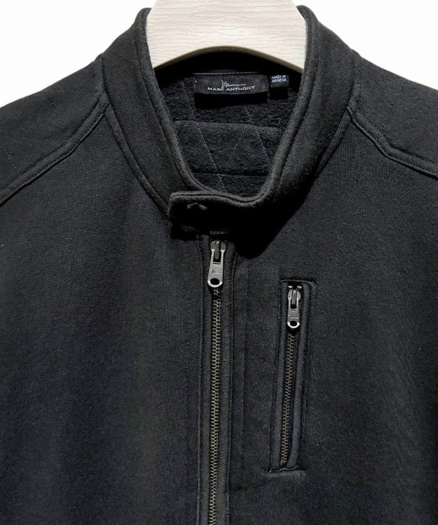 MARC ANTHONY Gray Cafe Racer Jacket, Men's Fashion, Coats, Jackets and ...