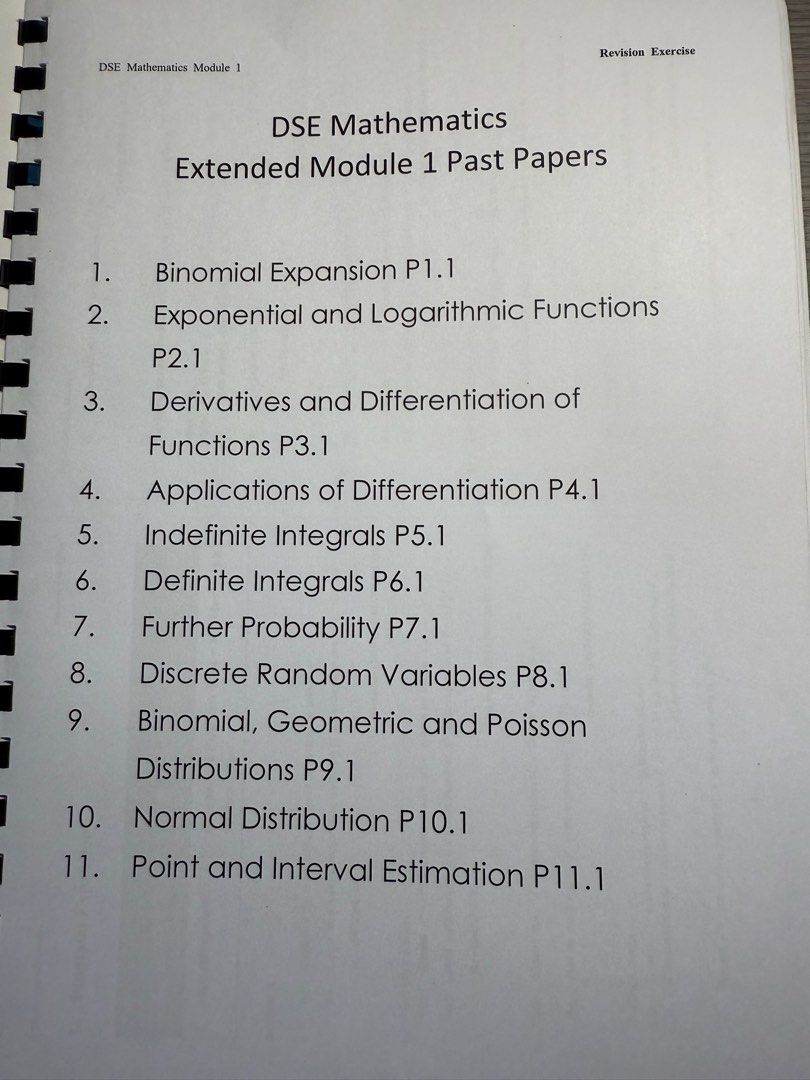 Maths M1 past paper (by topic), 興趣及遊戲, 書本 & 文具, 補充練習 - Carousell
