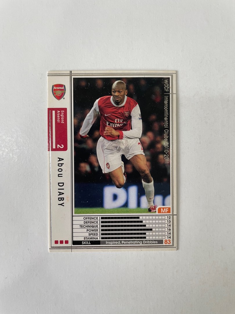 Panini / SEGA ( JAPAN ) WCCF 2010-2011 Arsenal Abou Diaby Trading Card ...