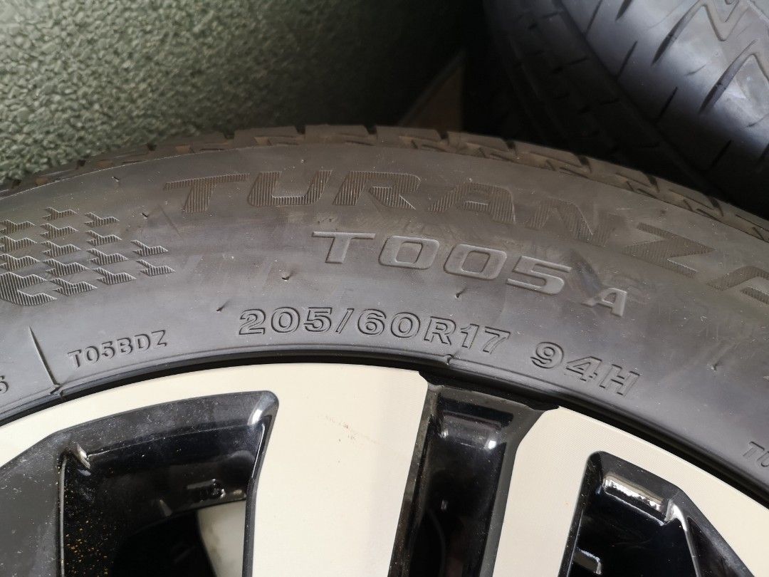Perodua Ativa rims with Bridgestone Turanza T005A 205/60R17, Auto ...