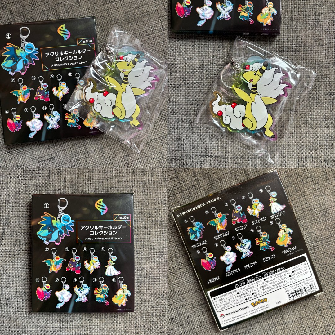 Pokemon Mega Evolution Acrylic Charm, Hobbies & Toys, Collectibles ...