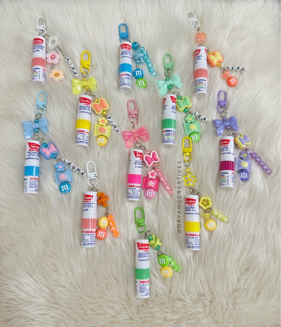 Poy-Sian Inhaler Keychain with Charms, Hobbies & Toys, Stationary ...