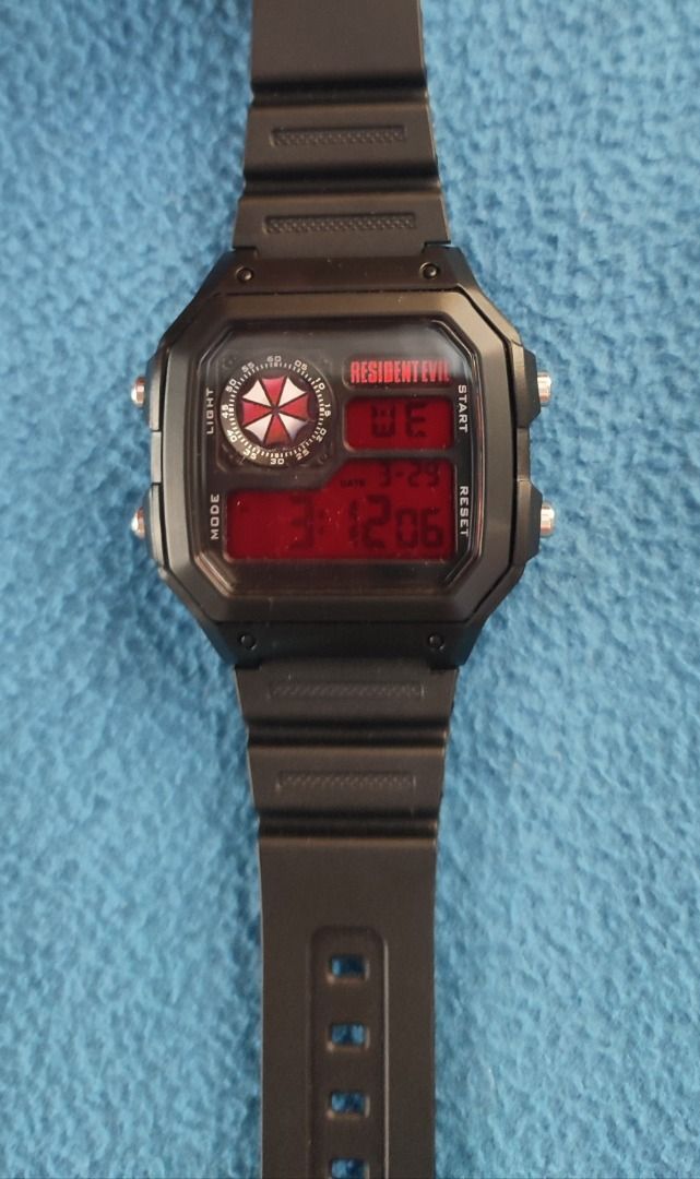 Resident Evil Digital Watch (modified), Men's Fashion, Watches ...
