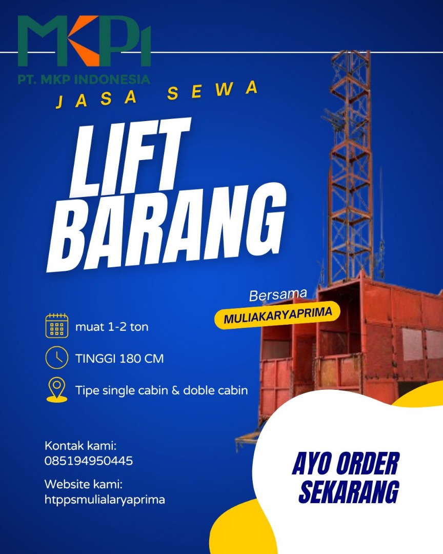 Sewa Lift Barang Proyek Solok Kapasitas 1-4 Ton Provinsi Sumatera Barat | Lift Material | Lift ...