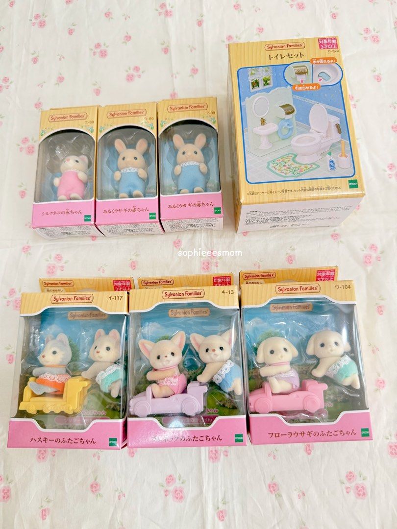 Sylvanian Families - Silk Cat, Milk Rabbit, Husky Twins, Fennec Fox ...