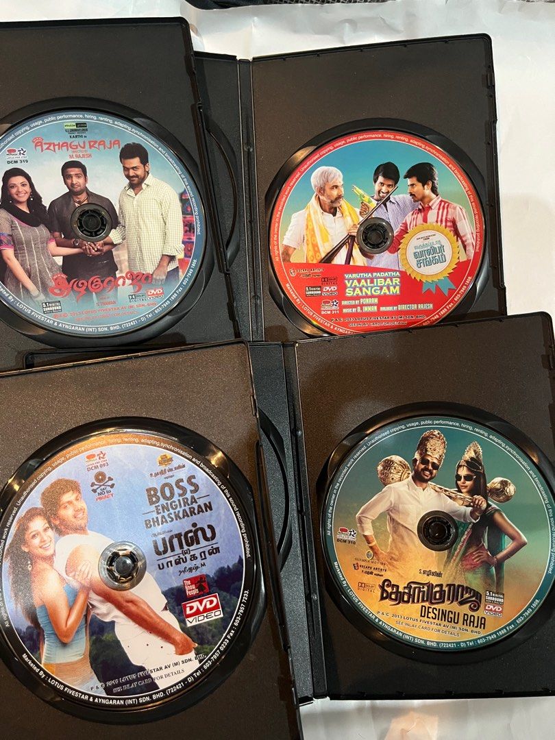 Tamil Movie DVD Collection, Hobbies & Toys, Music & Media, CDs & DVDs ...
