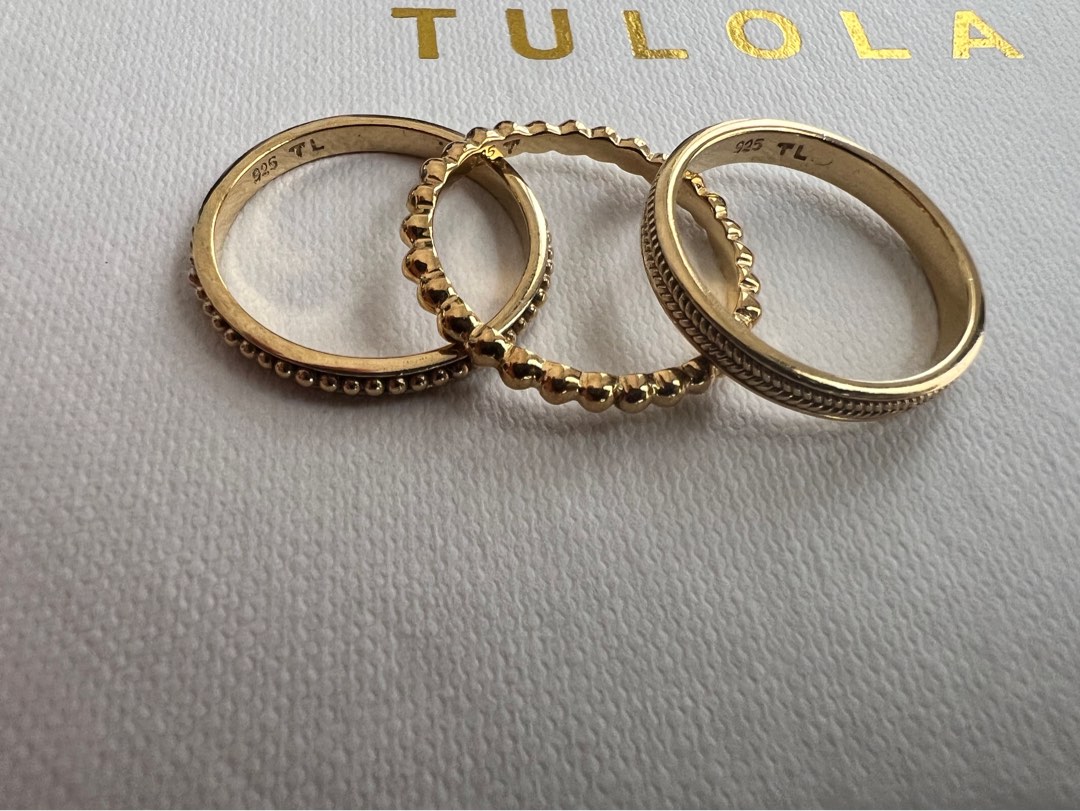 Tulola Heritage Set Stacked Rings, Barang Mewah, Aksesoris di Carousell