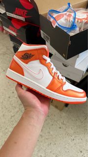 UK8.5 NEW AJ Air Jordan 1 Mid Signal Blue, Men's Fashion, Footwear ...