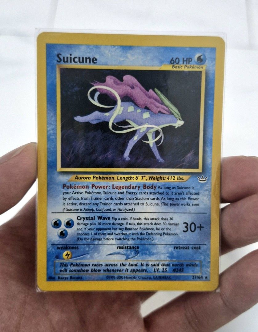 Vintage Pokemon Neo Revelation Suicune 27/64, Hobbies & Toys, Toys ...