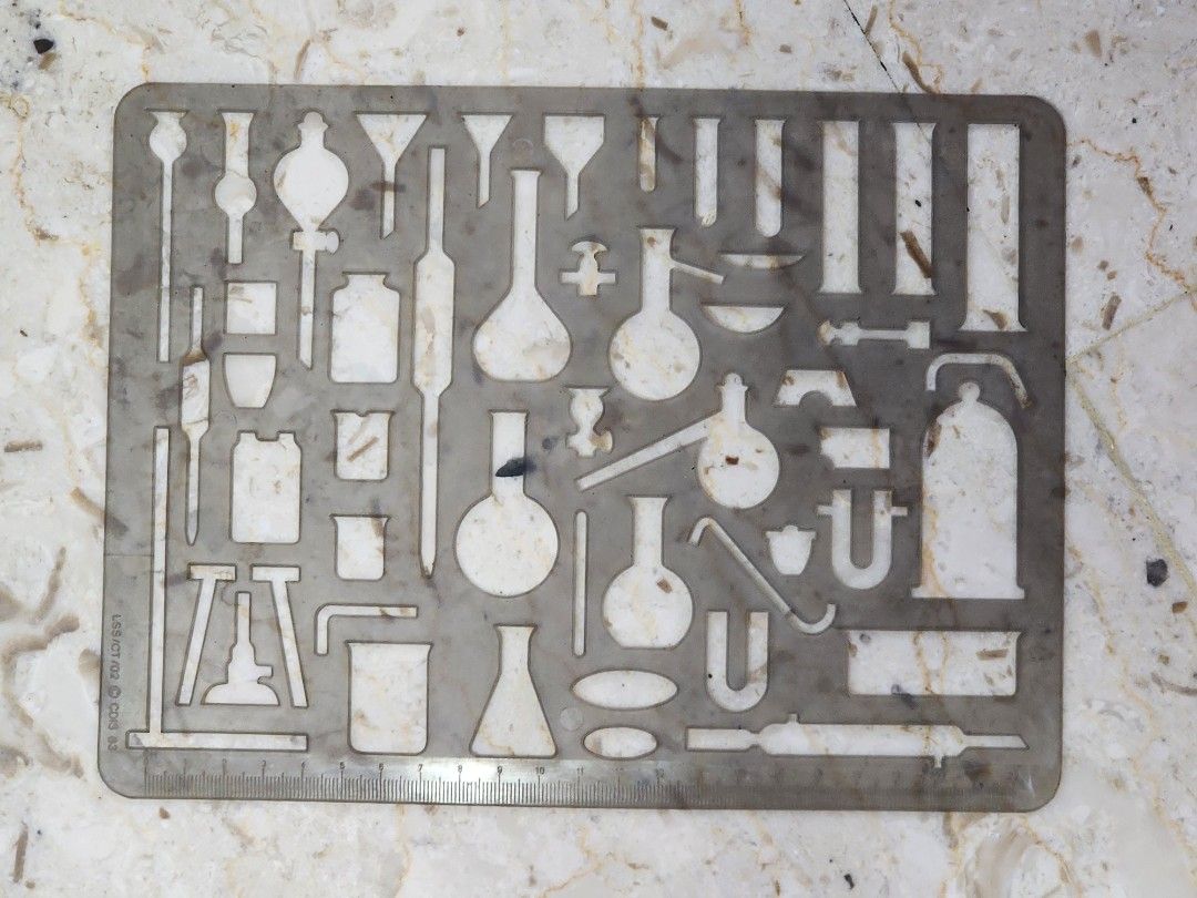 Vintage Science Lab Equipment Stencil, Hobbies & Toys, Stationery ...