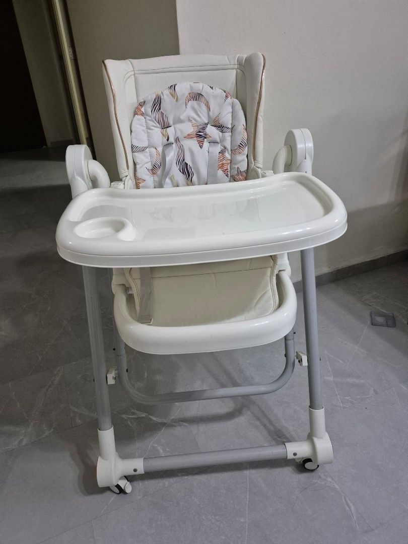 White High Chair with Removable Tray, Babies & Kids, Nursing & Feeding ...
