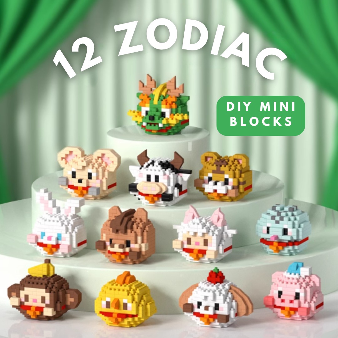 12 Zodiac DIY Mini Blocks Toy Figures, Hobbies & Toys, Toys & Games on ...
