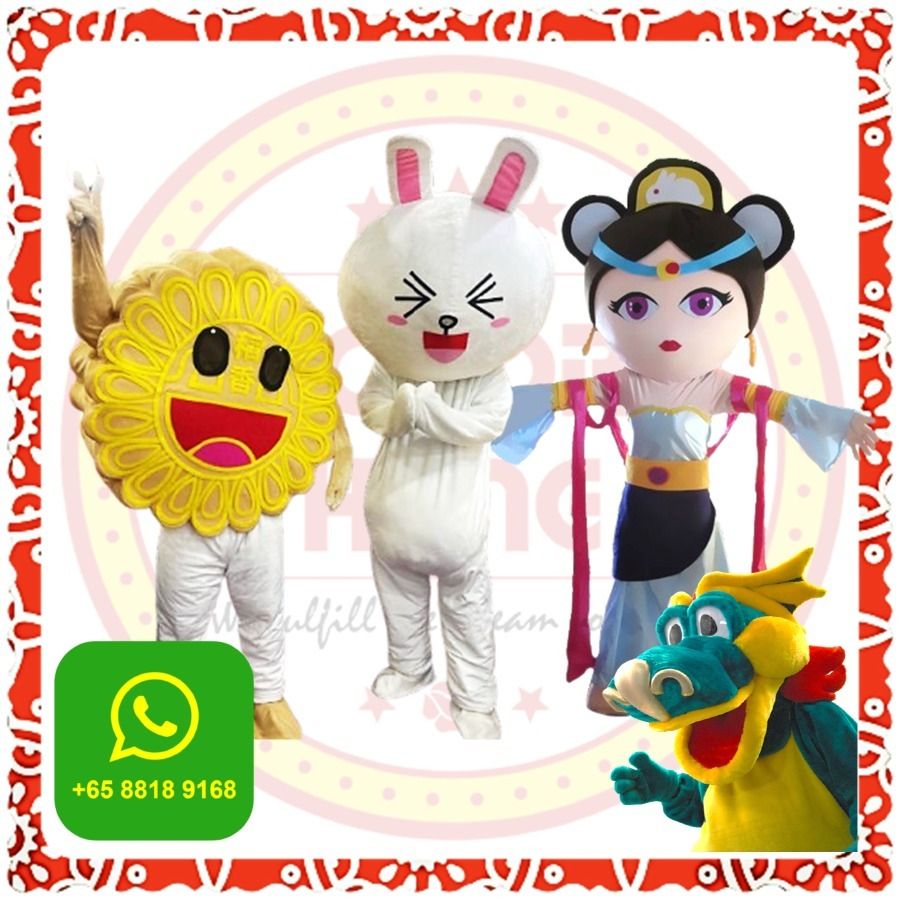 🥮 Mooncake Mascot Costume – Adorable & Festive Full-Body Fun!, Hobbies ...