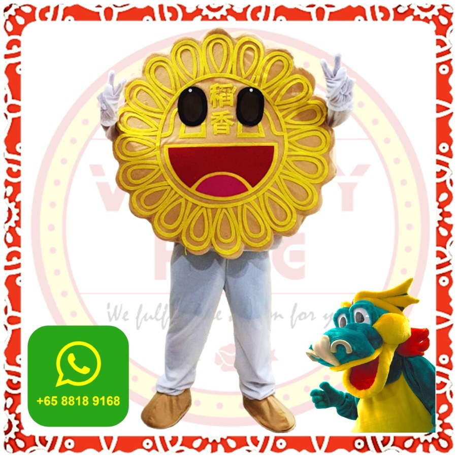 🥮 Mooncake Mascot Costume – Adorable & Festive Full-Body Fun!, Hobbies ...