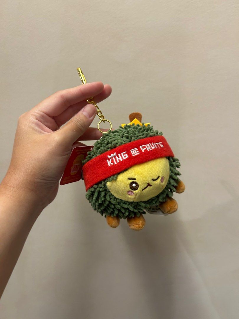 Authentic mr Merlion king of durian soft toy plush plushie keychain bag ...