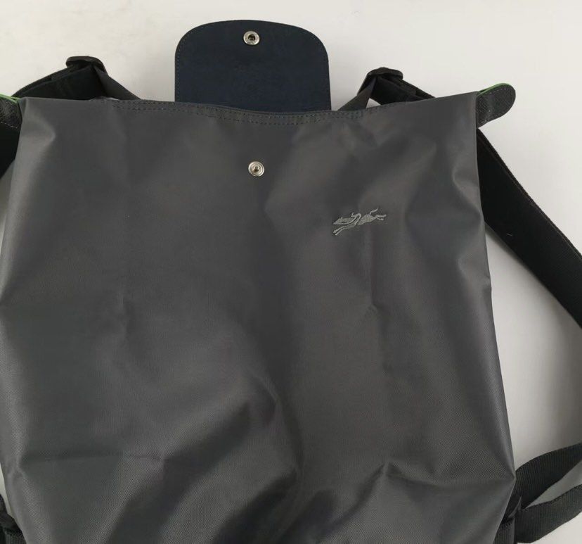 Longchamp Backpack Bag Club Le Pliage M Graphite Gray Color Canvas ...