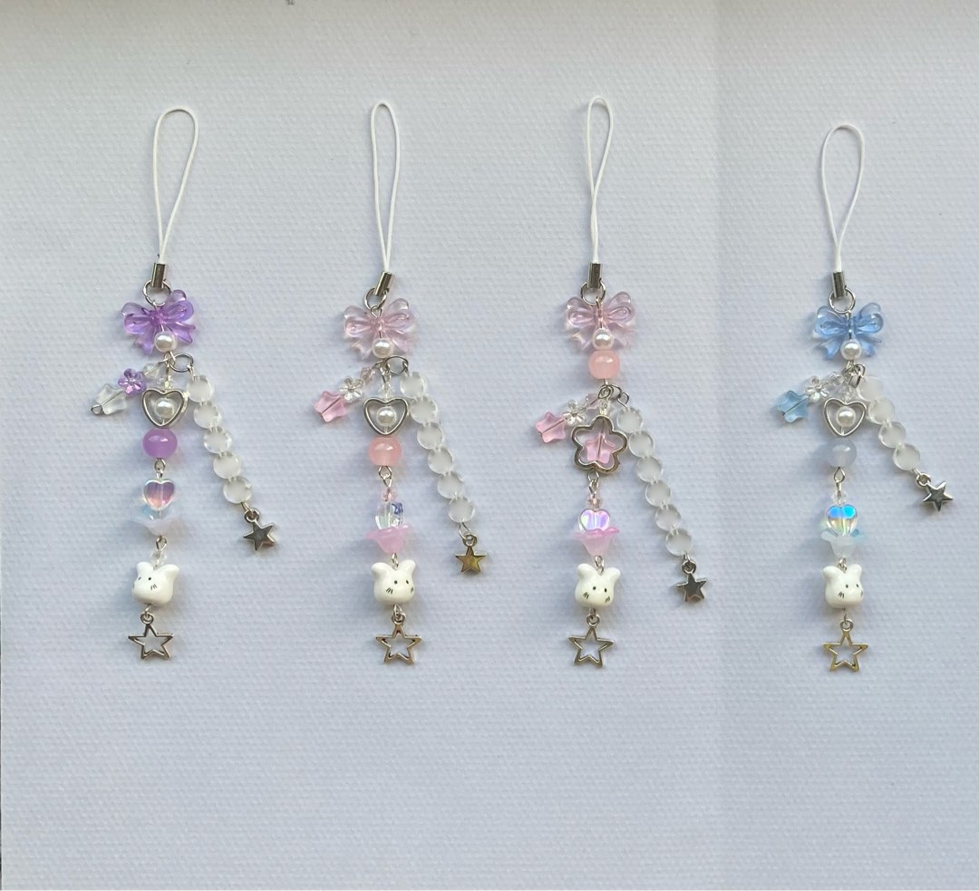 beaded keychains/phone charms, Hobbies & Toys, Stationery & Craft ...