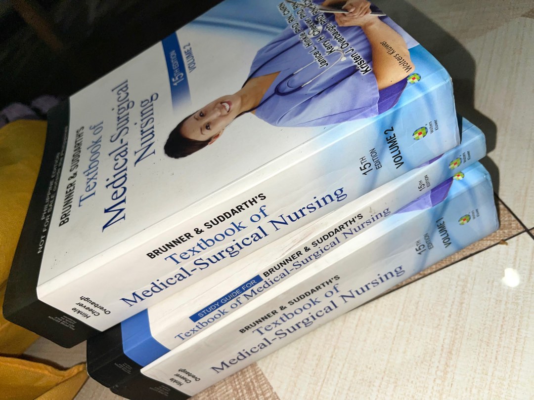 Brunner & Suddarth Textbook MS Book Vol 1 & 2 With Study Guide, Hobbies ...