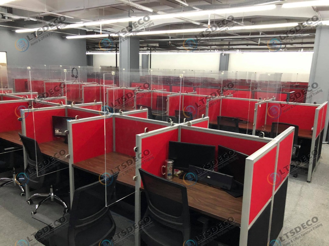 CALL CENTER WORKSTATION CUBICLES OFFICE PARTITION, Furniture & Home ...