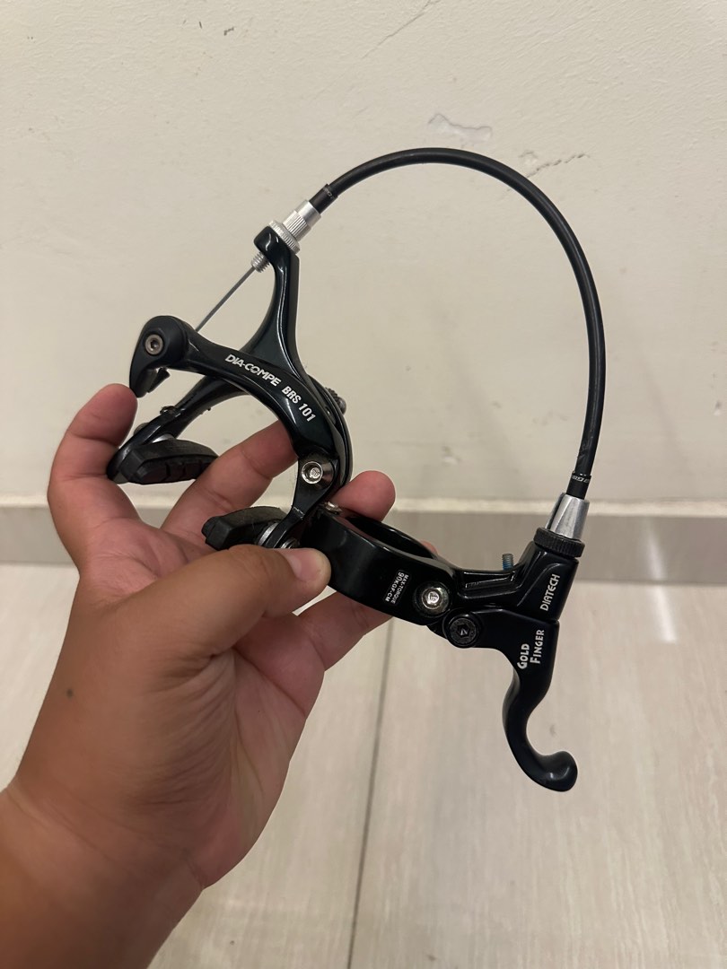 Dia-Compe BRS 101 Brake Caliper with DiaTech Gold Finger Brake Lever ...