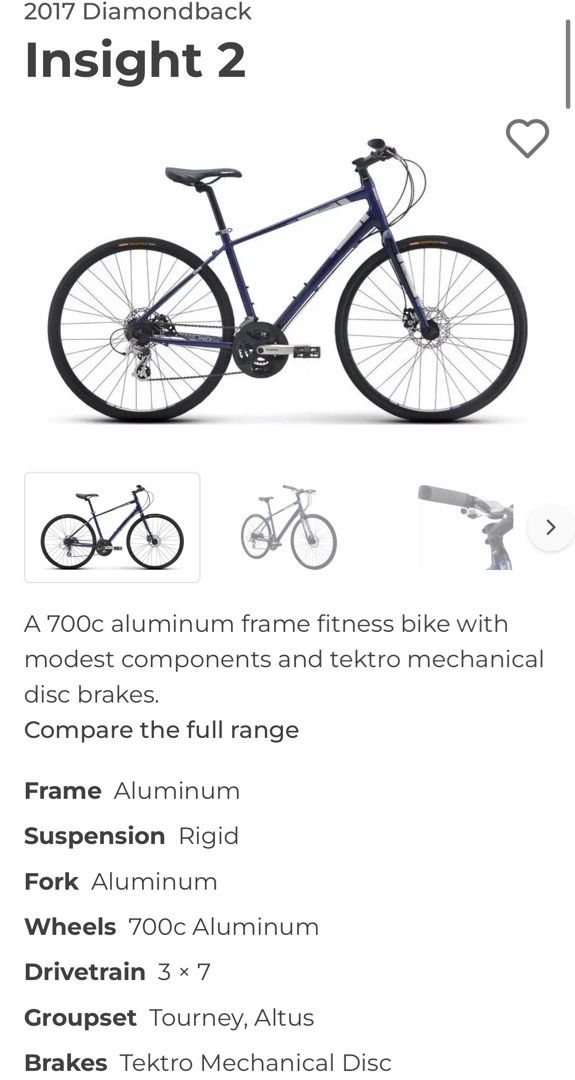 Diamondback insight 2 Bike, Sports Equipment, Bicycles & Parts ...
