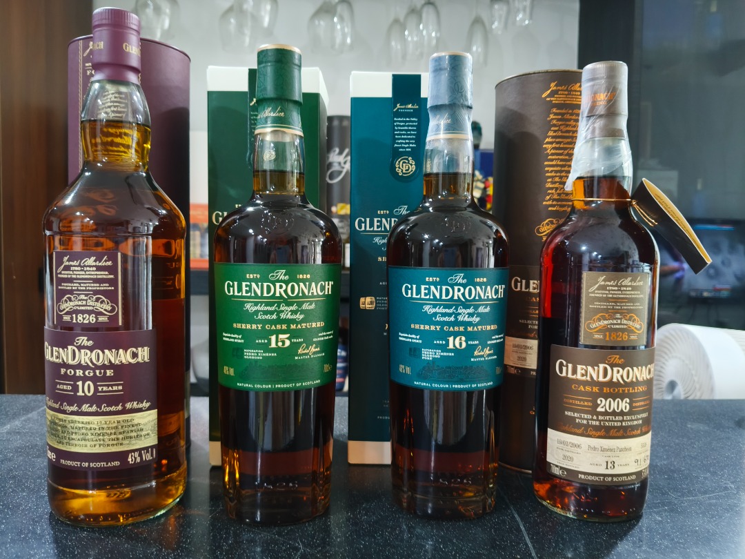 Glendronach Forgue 10 Years, Glendronach 15, Glendronach 16 ...