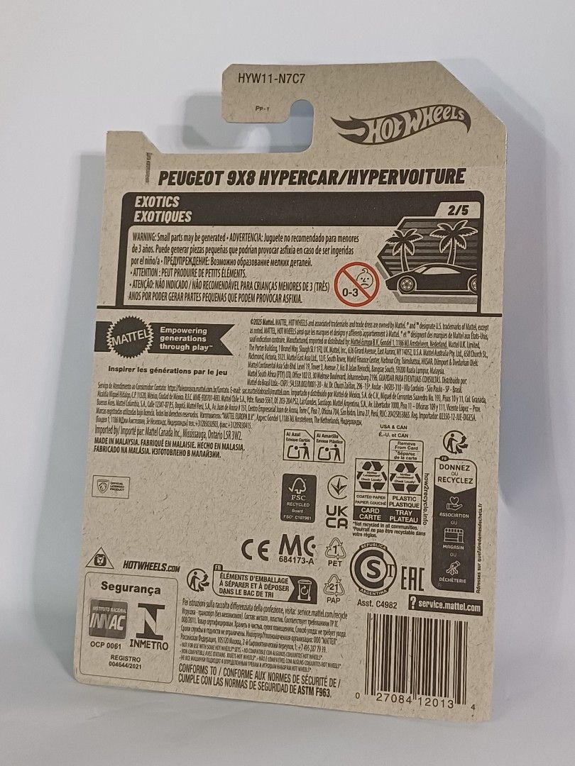Hot Wheels 2025 Peugeot 9x8 hypercar/hypervoiture, Hobbies & Toys, Toys ...