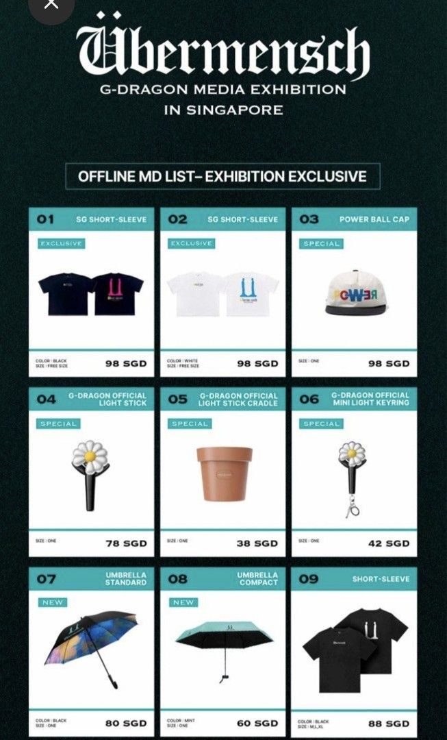HTB G-Dragon Übermensch Exhibition Merchandise, Hobbies & Toys, Memorabilia & Collectibles, Fan ...
