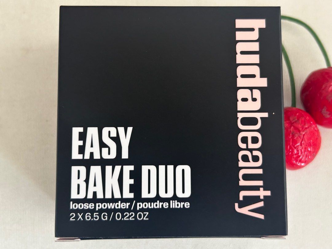 Huda Beauty Easy Bake Duo Loose Powder (2 x 6.5G) Cherry Peach, Beauty & Personal Care, Face ...