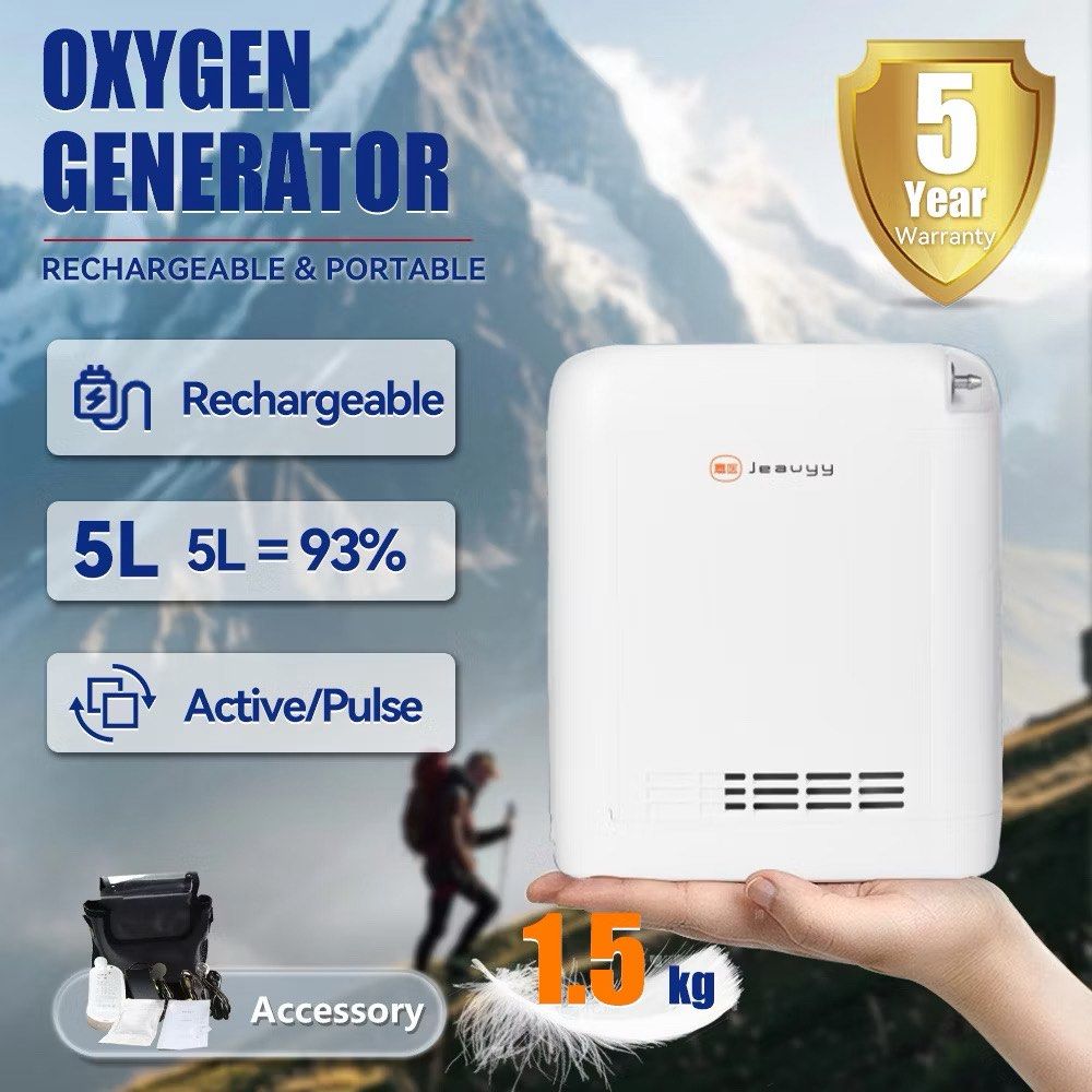 Jeauyy Portable Oxygen Concentrator - 5L, Health & Nutrition, Medical ...