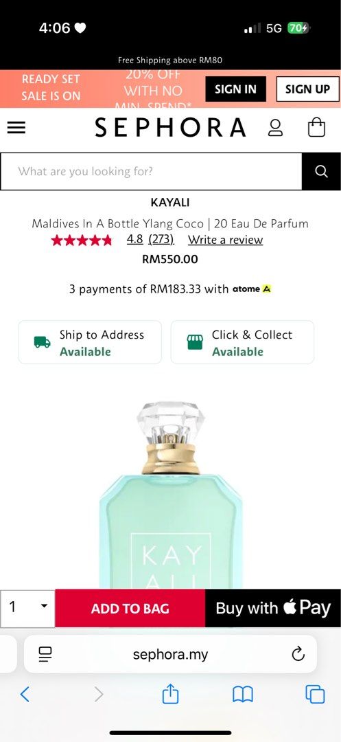 Kayali Maldives In A Bottle Ylang Coco 20 Eau De Parfum 50ml, Beauty ...