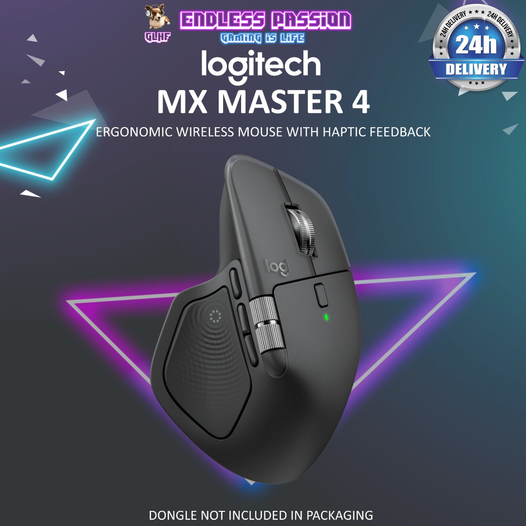 Logitech MX Master 4 Ergonomic Wireless Mouse With Haptic Feedback ...