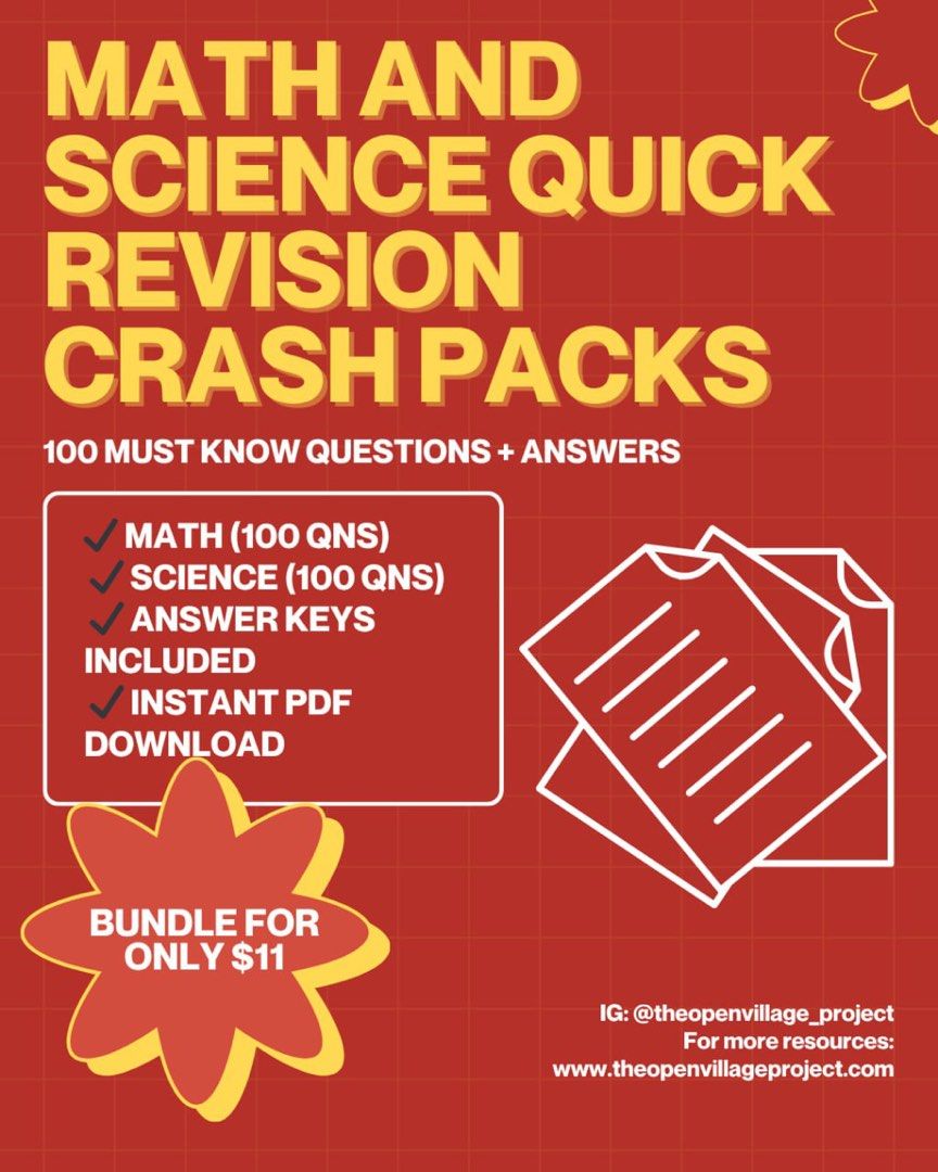 Math and Sci Crash Pack Bundle, Hobbies & Toys, Books & Magazines ...