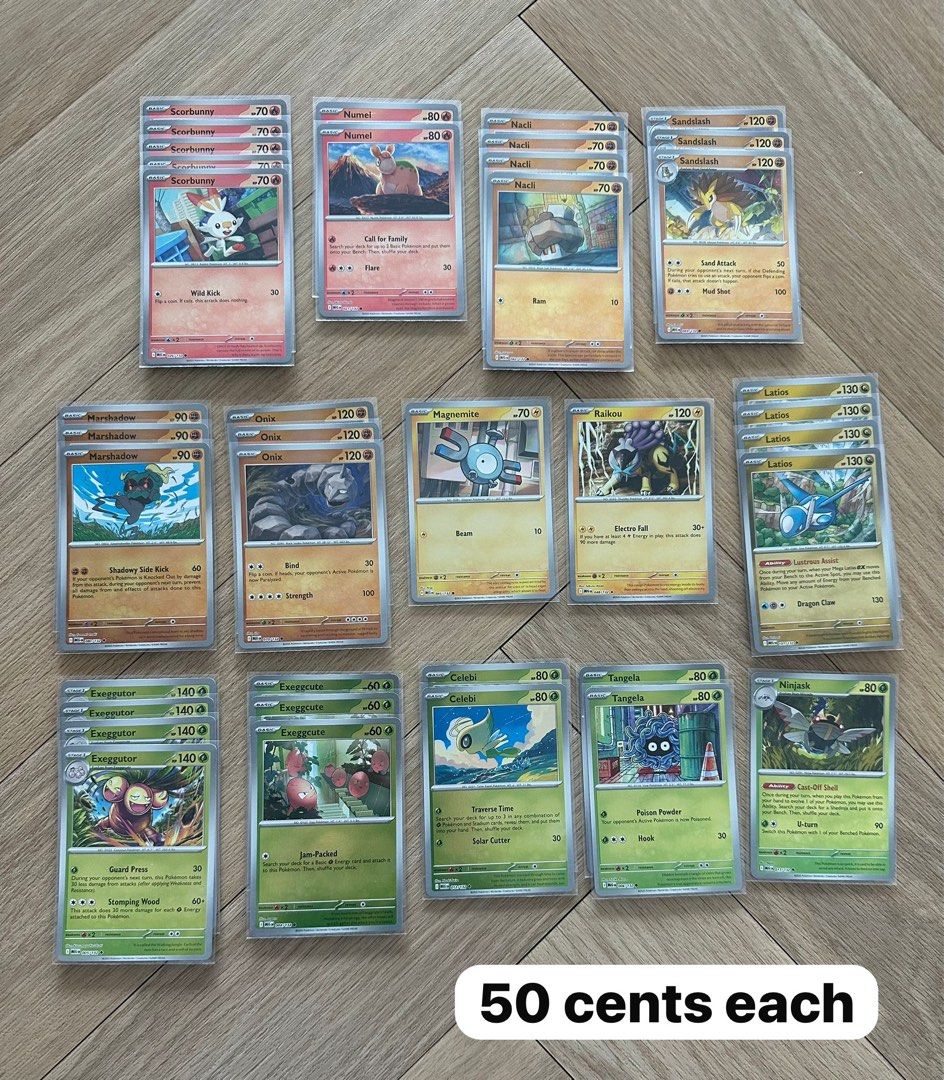 Mega Evolution ME01 reverse holo RH pokemon cards, Hobbies & Toys, Toys ...