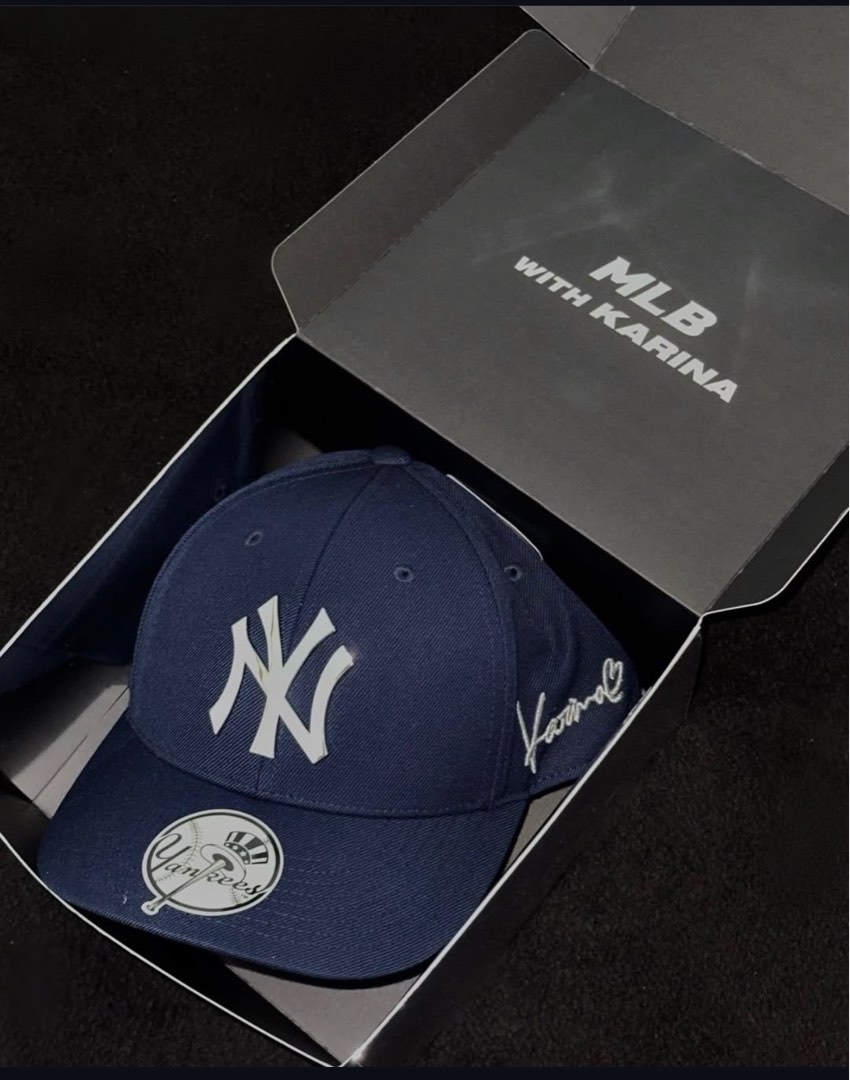MLB Karina Edition Ball Cap New York Yankees Navy, Men's Fashion, Watches & Accessories, Caps ...