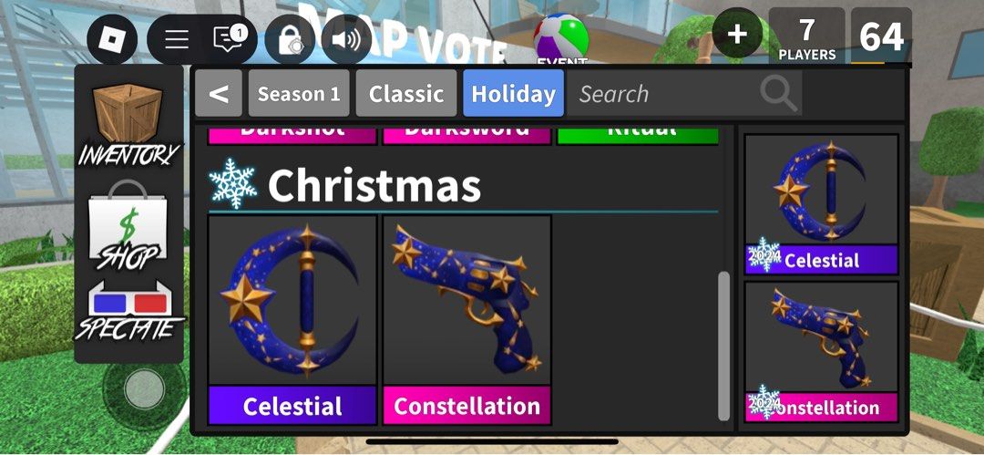 Mm2 sets: xenoshot/ raygun/ celestial set/ candy set/ ice piercer ...