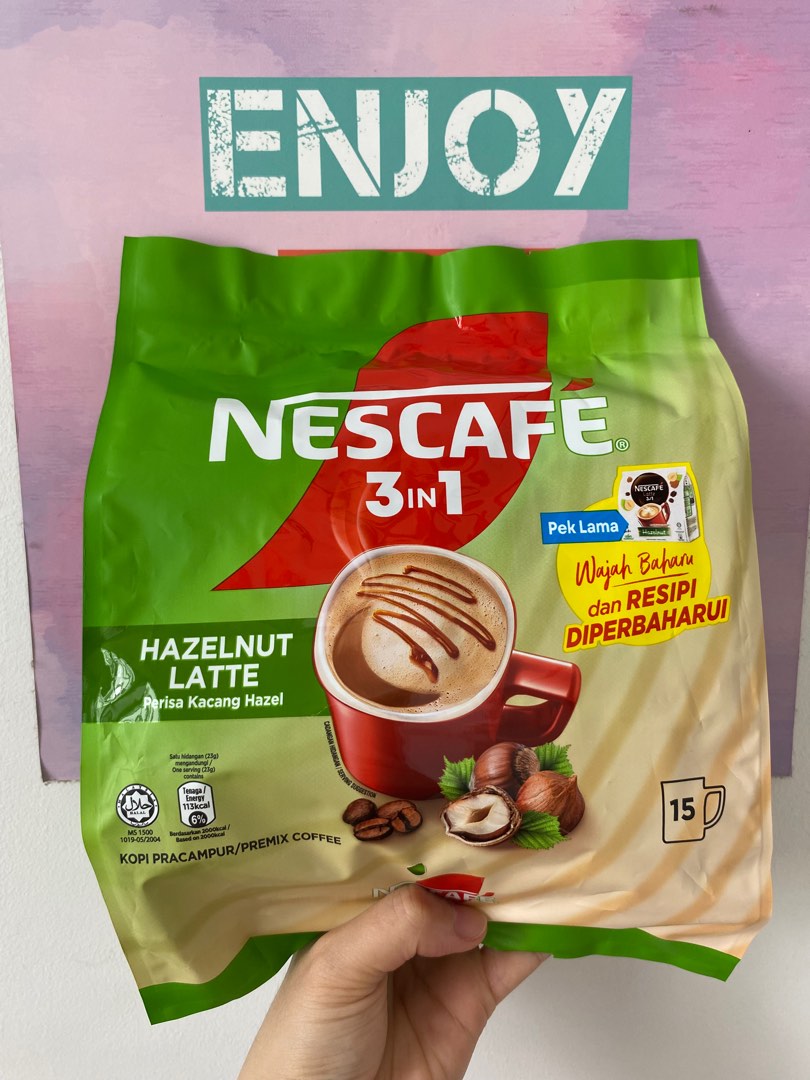 Nescafe 3 in 1 Hazelnut Latte Coffee, Food & Drinks, Beverages on Carousell