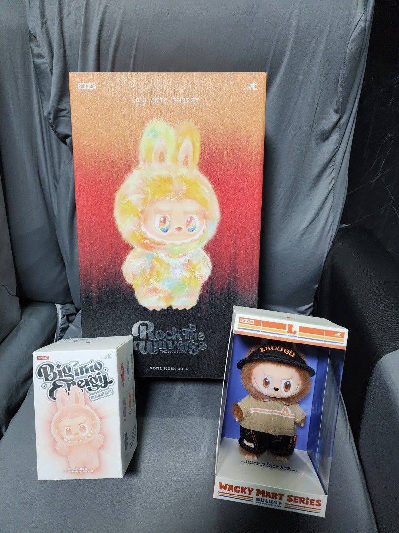 Popmart New unopened V3 labubu + Rock labubu + Wacky Mart labubu ...