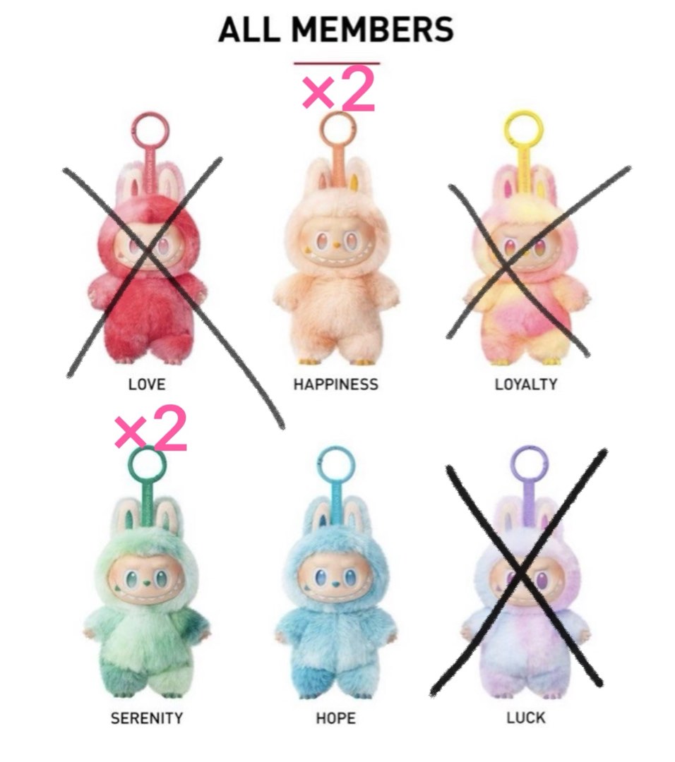 Popmart Popnow Big Into Energy Labubu v3 (Hope Serenity Happiness Love ...