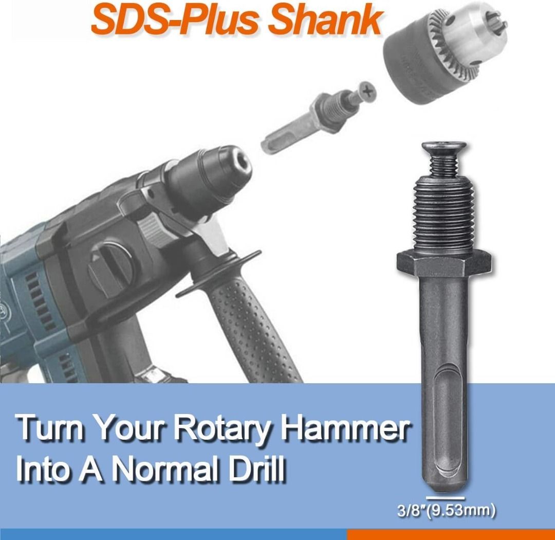 Professional SDS plus Drill Chuck Adapter Kit 1.5-13MM Clamping Range 1 ...