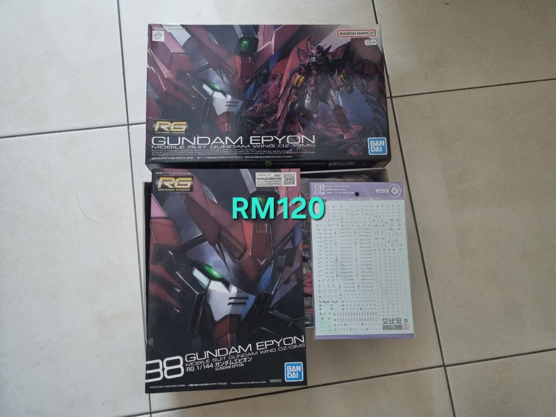 RG 38 Gundam Epyon Model Kit, Hobbies & Toys, Toys & Games on Carousell
